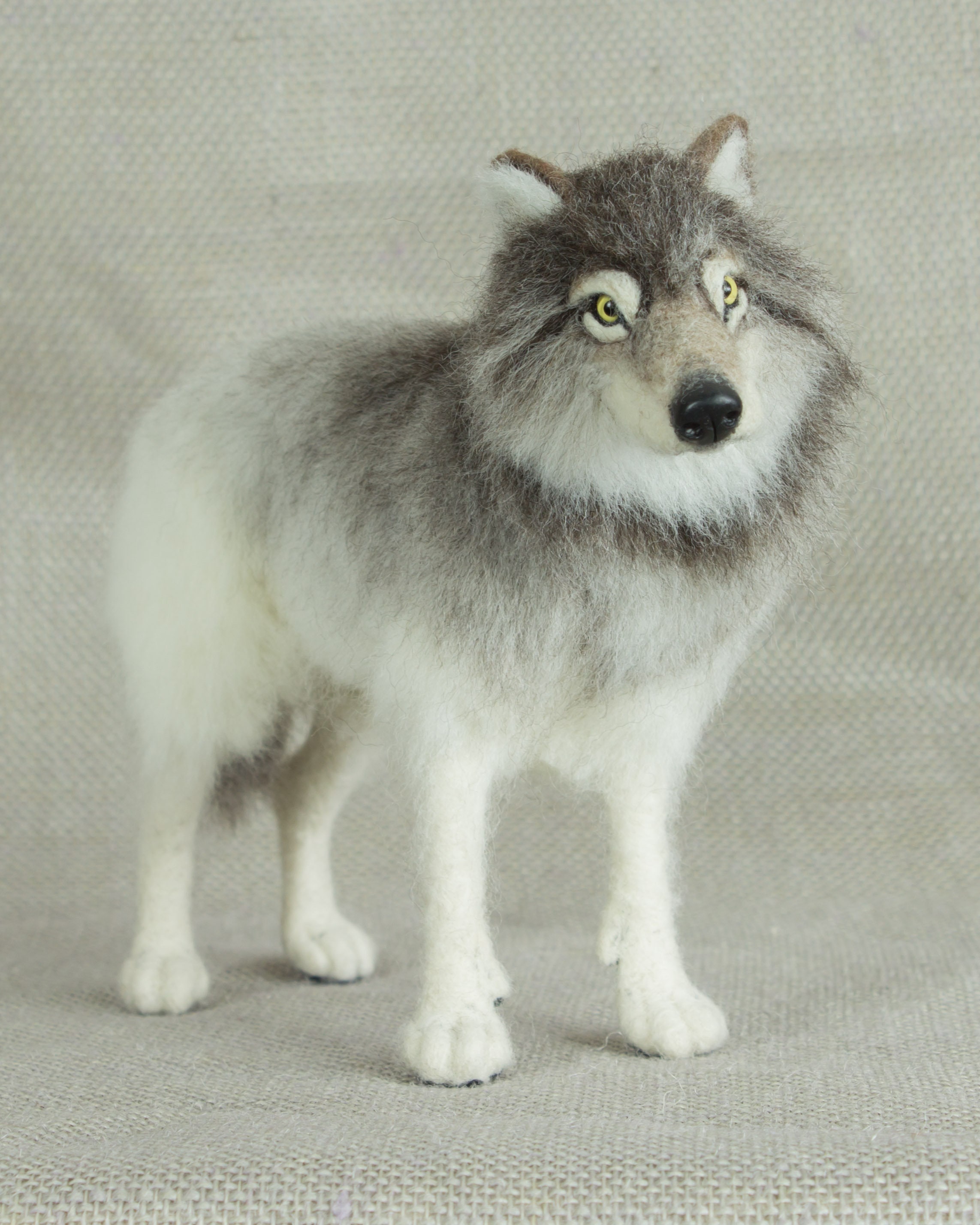 Made to Order Needle Felted Wolf: Custom Needle Felted Animal Sculpture ...