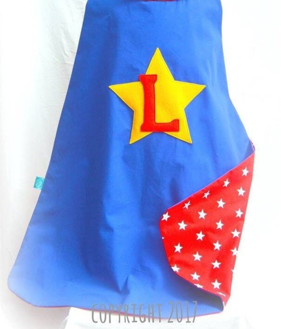 Personalised Superhero Cape Blue and Red Stars - Etsy