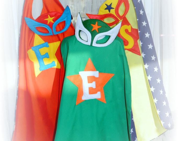 Personalised Superhero Cape and Mask Set - Etsy UK