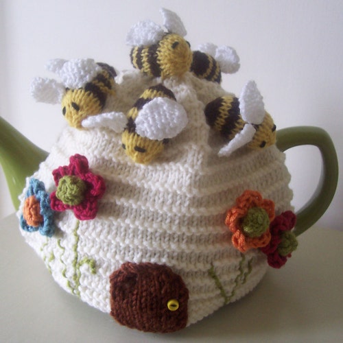 Knitting Pattern for busy Bees Tea Cosy - Etsy