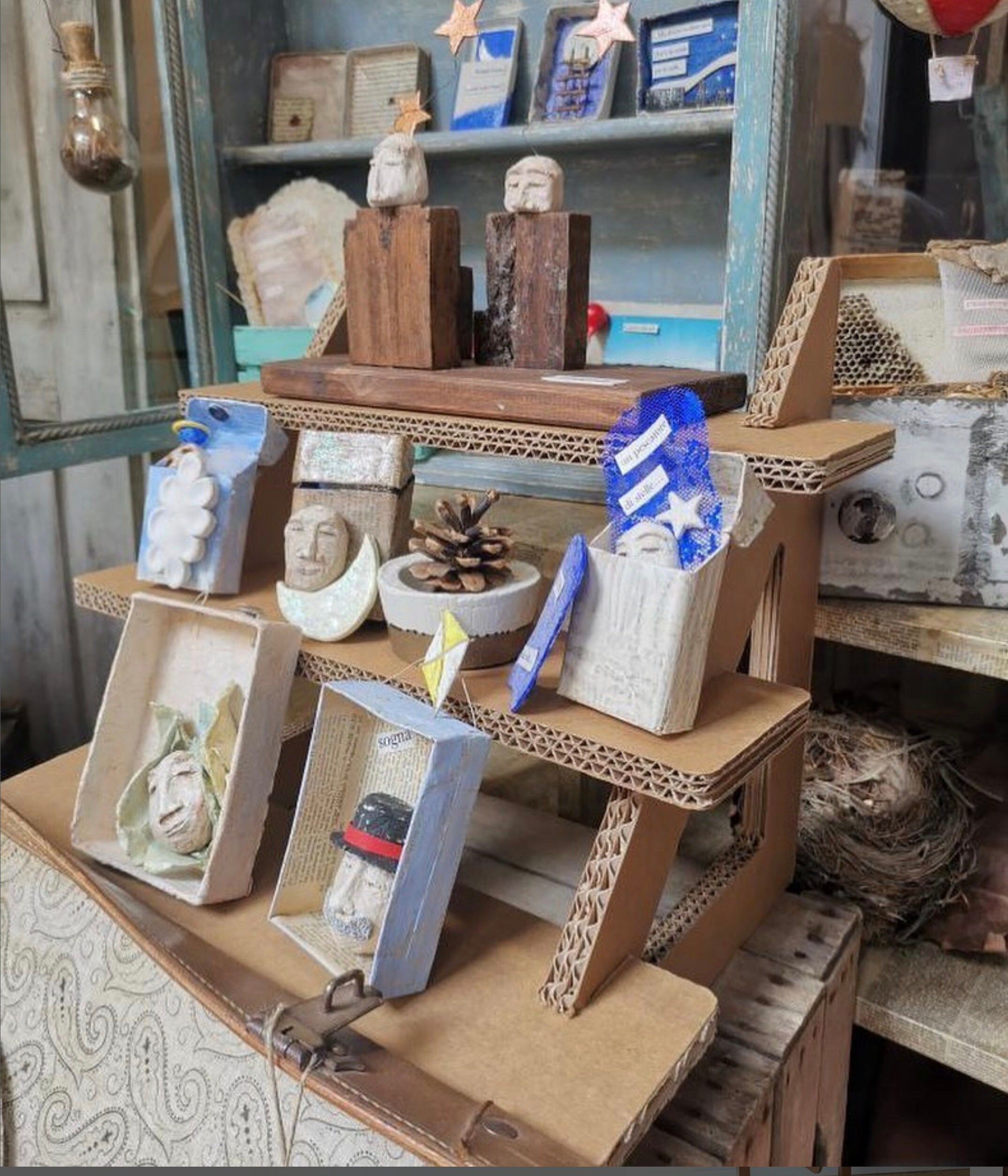 Market Stall Display Cardboard Display Shelf Tiered Display - Etsy UK
