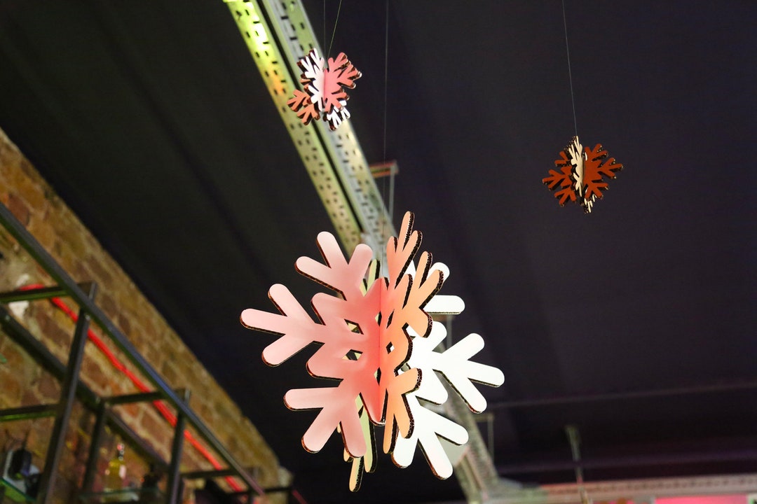 Cardboard Snowflake Decoration Set of 6 for Winter Decor for - Etsy