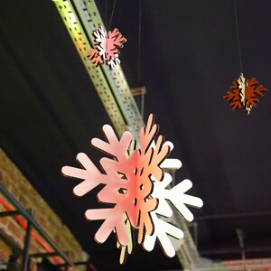 Cardboard Snowflake Decoration Set of 6 for Winter Decor, for Christmas ...