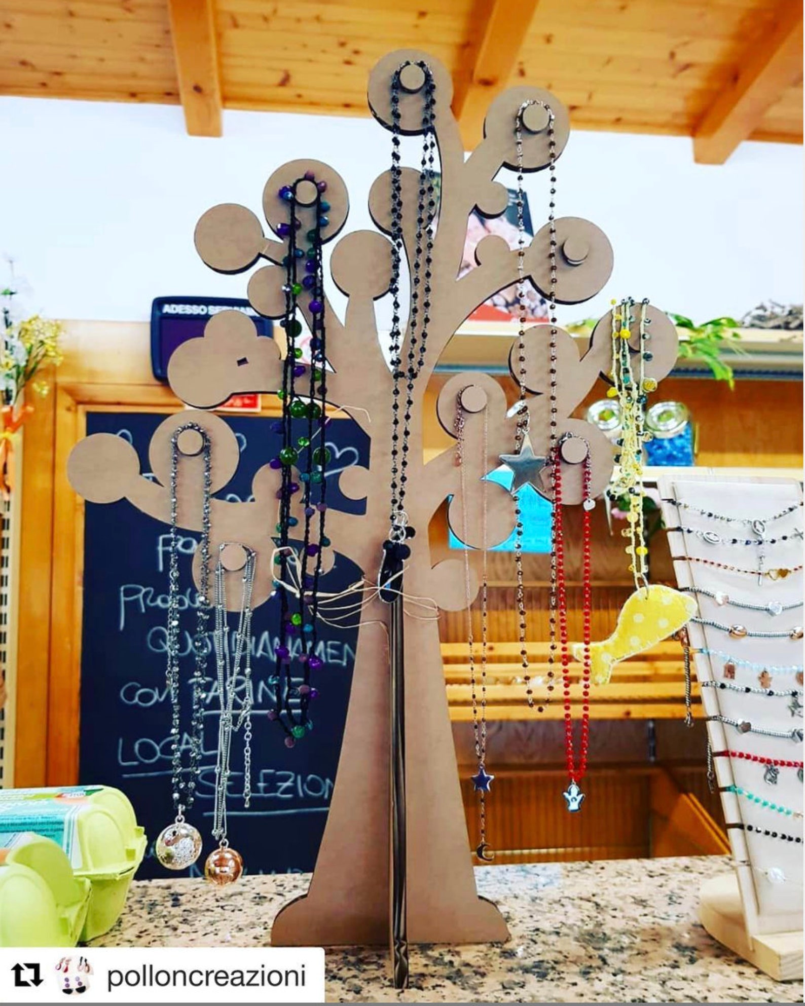 Cardboard Jewelry Tree Stand, Jewelry Display, Necklace Tree Display ...