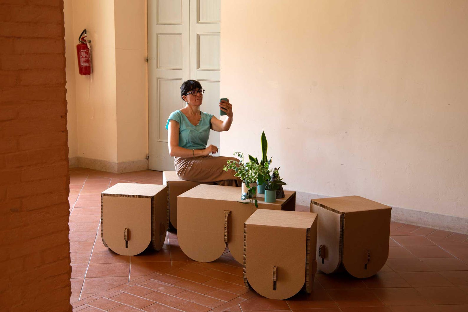 Wavy Cardboard Nesting Tables for Vendor Booths and Art Exhibits, for ...