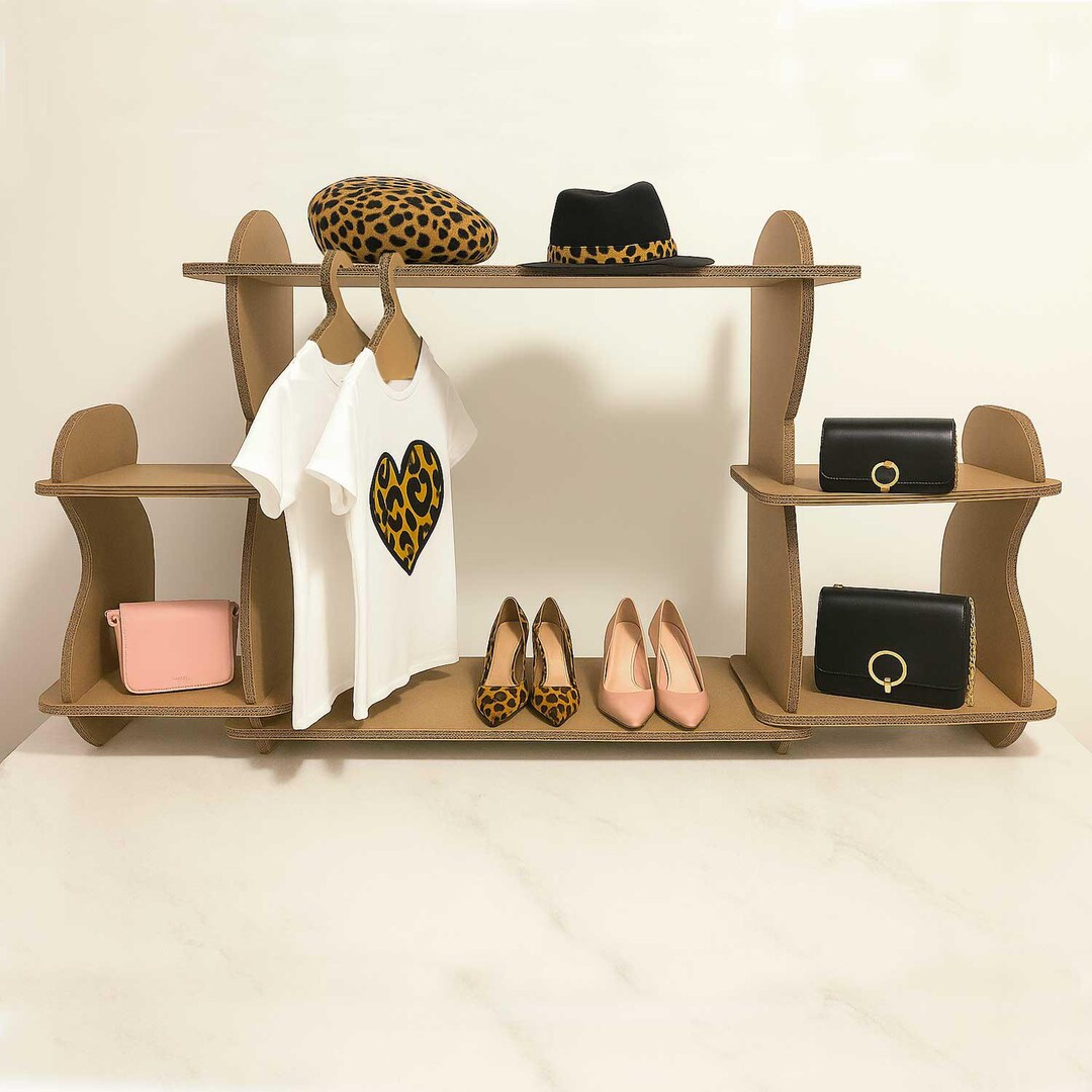 Flame Riser Cardboard Display Stand – Eco Tiered Countertop Display ...