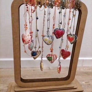 Set of 3 Cardboard Jewelry Display, Necklace Display Holder, Ring ...