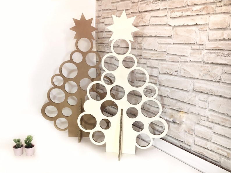 40" Ornament Display Tree Stand, Cardboard Christmas Tree, Christmas ...