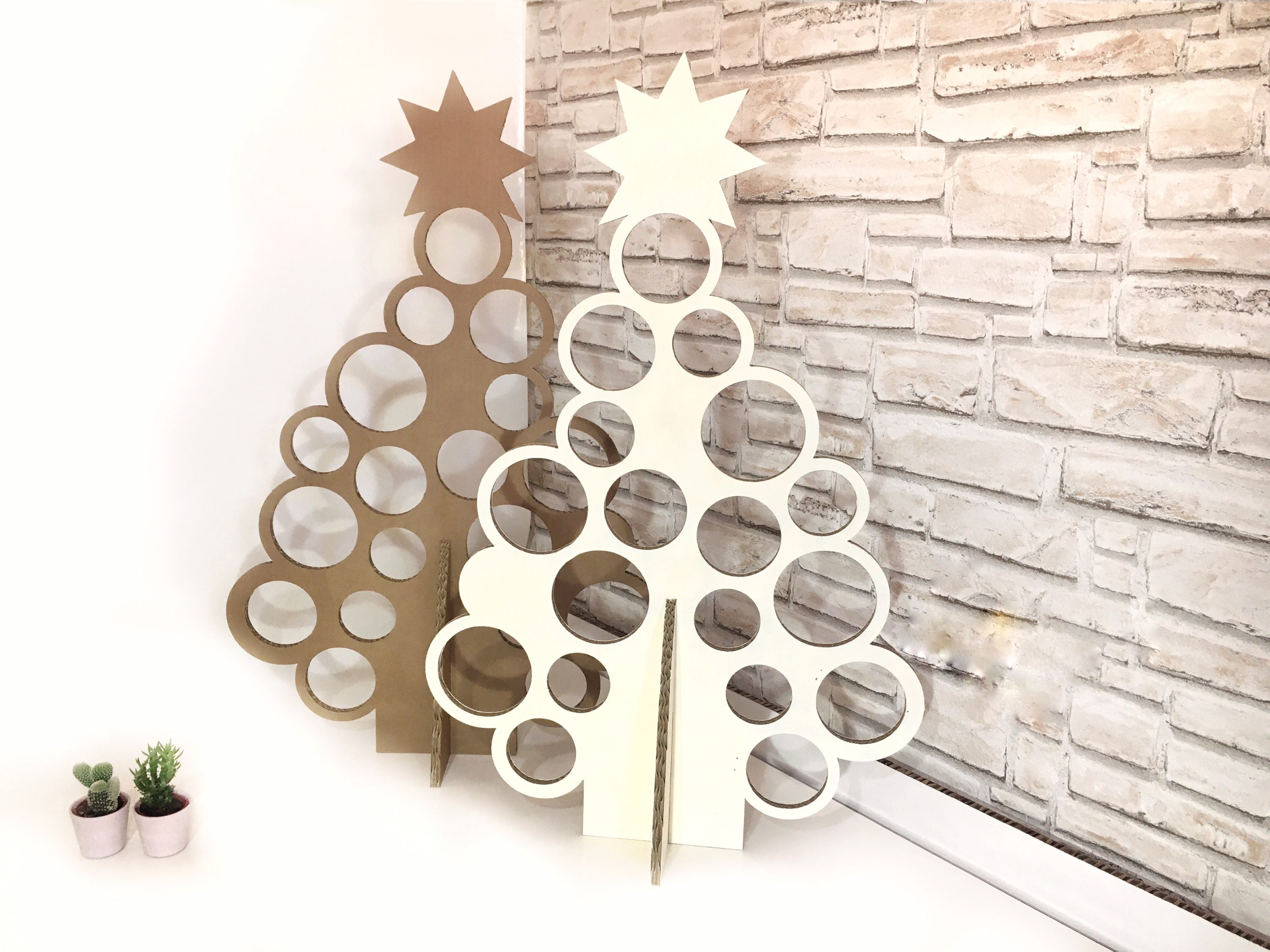 40" Ornament Display Tree Stand, Cardboard Christmas Tree, Christmas ...