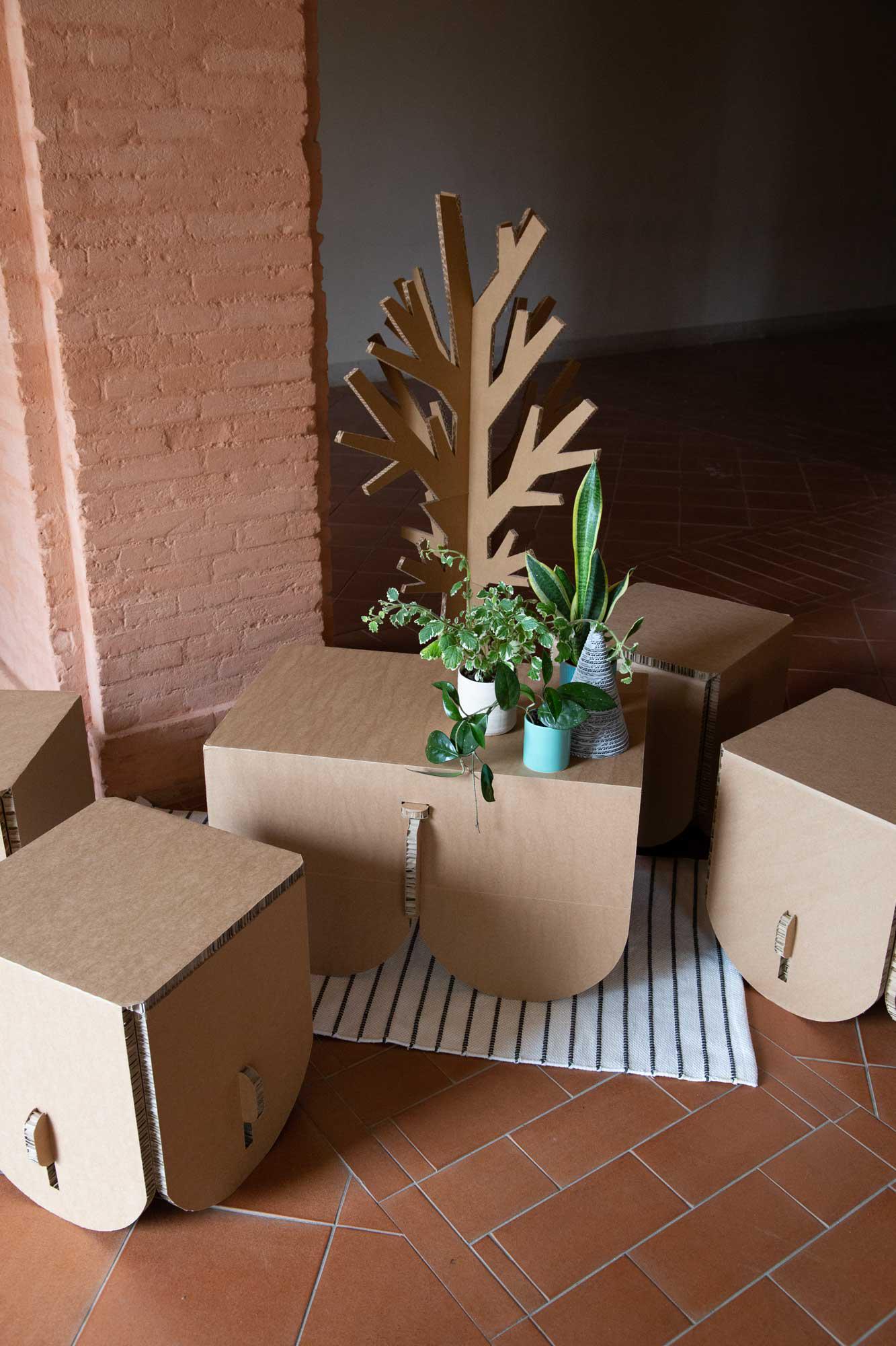 Wavy Cardboard Nesting Tables for Vendor Booths and Art Exhibits, for ...