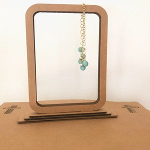 Set of 3 Cardboard Jewelry Display, Necklace Display Holder, Ring ...