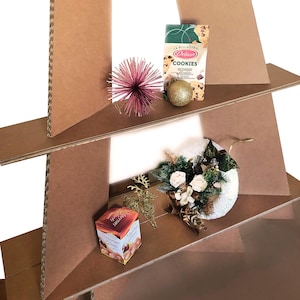 Green Pine: Christmas Tree Display With Shelves, Holiday Retail Display ...