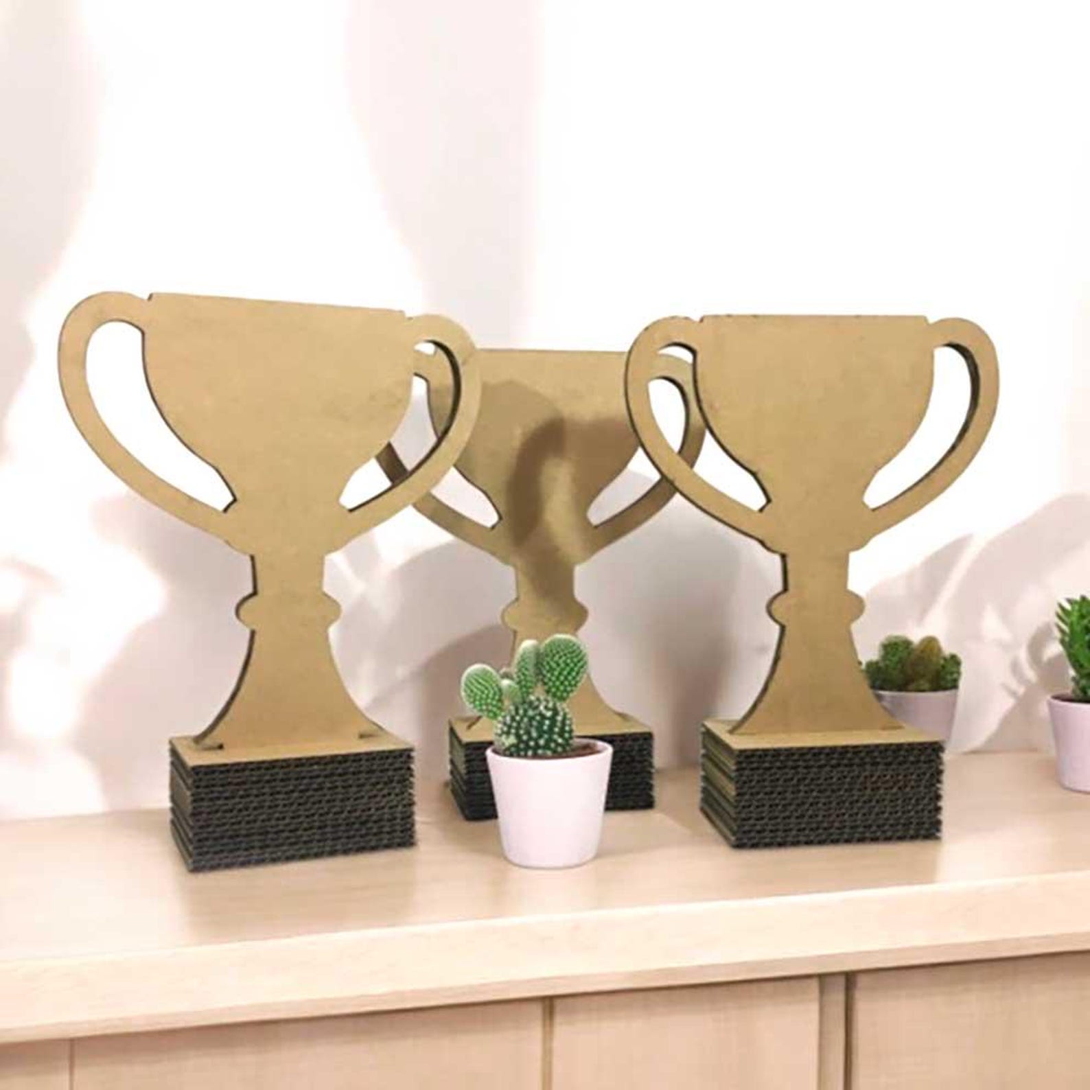 Adorable Cardboard Trophy Cups for Kids' Games and Pet Competitions ...