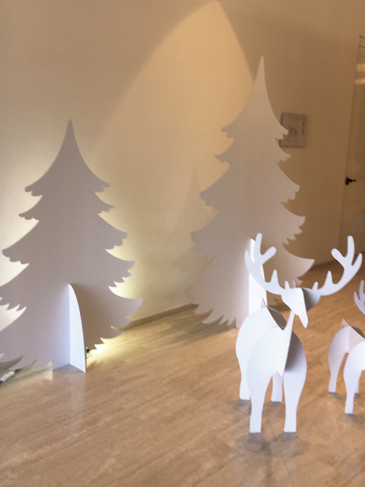 Big Christmas Village Trees, Large Christmas Scene Backdrop Ideas ...