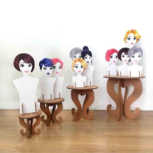 Versatile Cardboard Display Set: 2 Display Tables + 2 Tabletop Risers ...