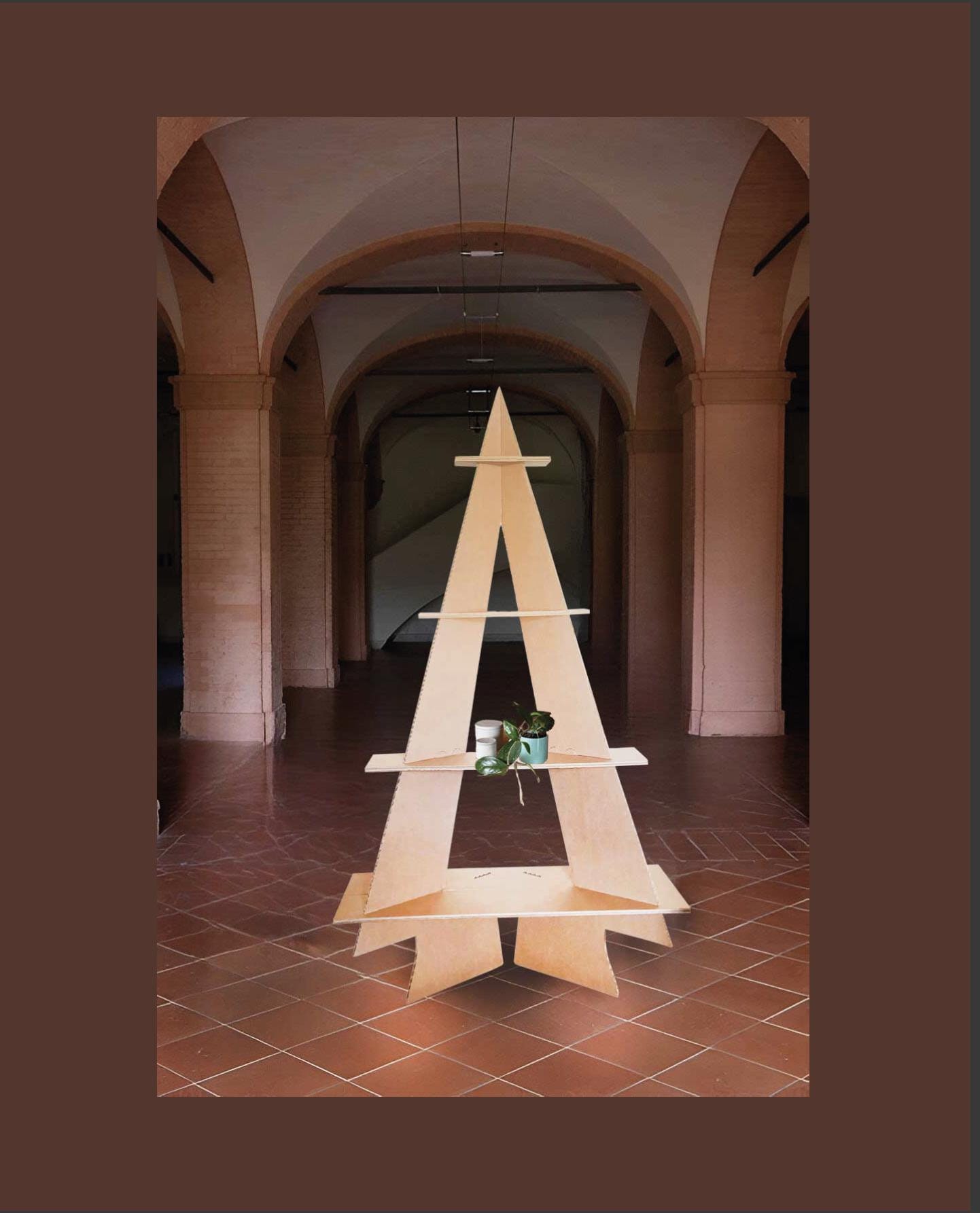 Triangular Cardboard Display Stand With Shelves, Christmas Tree Shape ...