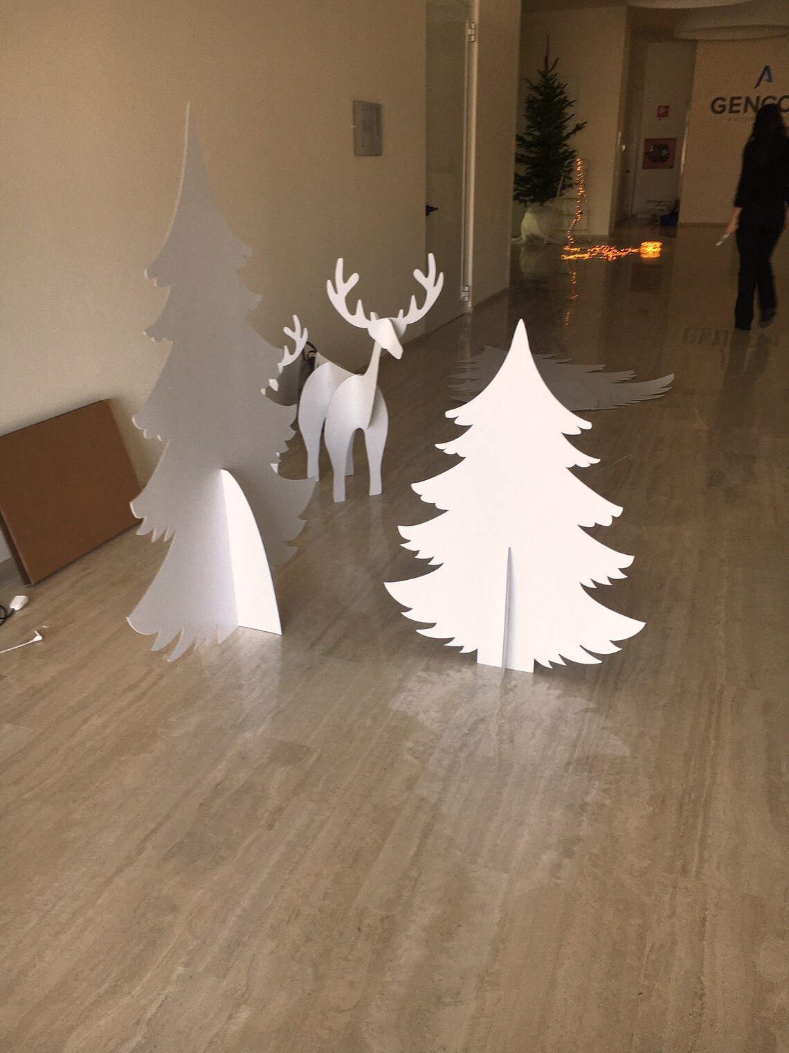 Big Christmas Village Trees, Large Christmas Scene Backdrop Ideas ...