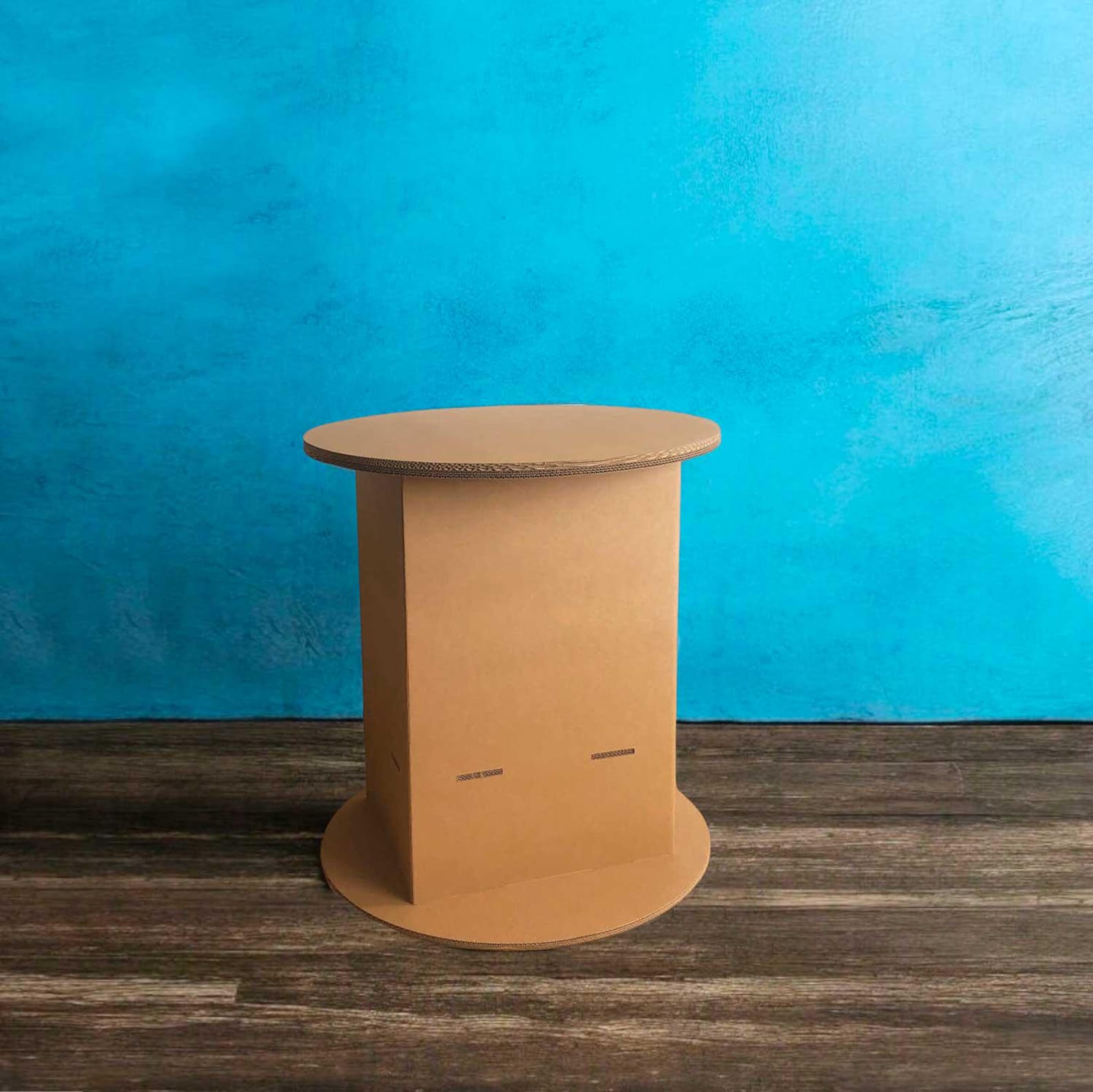 Sleek Round Cardboard Display Table With Branded Front -gift Wrapping ...