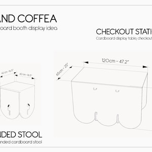 Set COFFEE: Cardboard Vendor Booth Setup, Check Out Counter, Display ...
