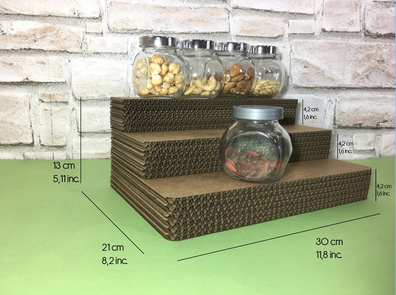 Display Riser Cardboard 3 Tiered Display Stand Product | Etsy