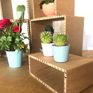 6 Display Riser Cardboard Shelf Table Riser Product Displays Stands ...