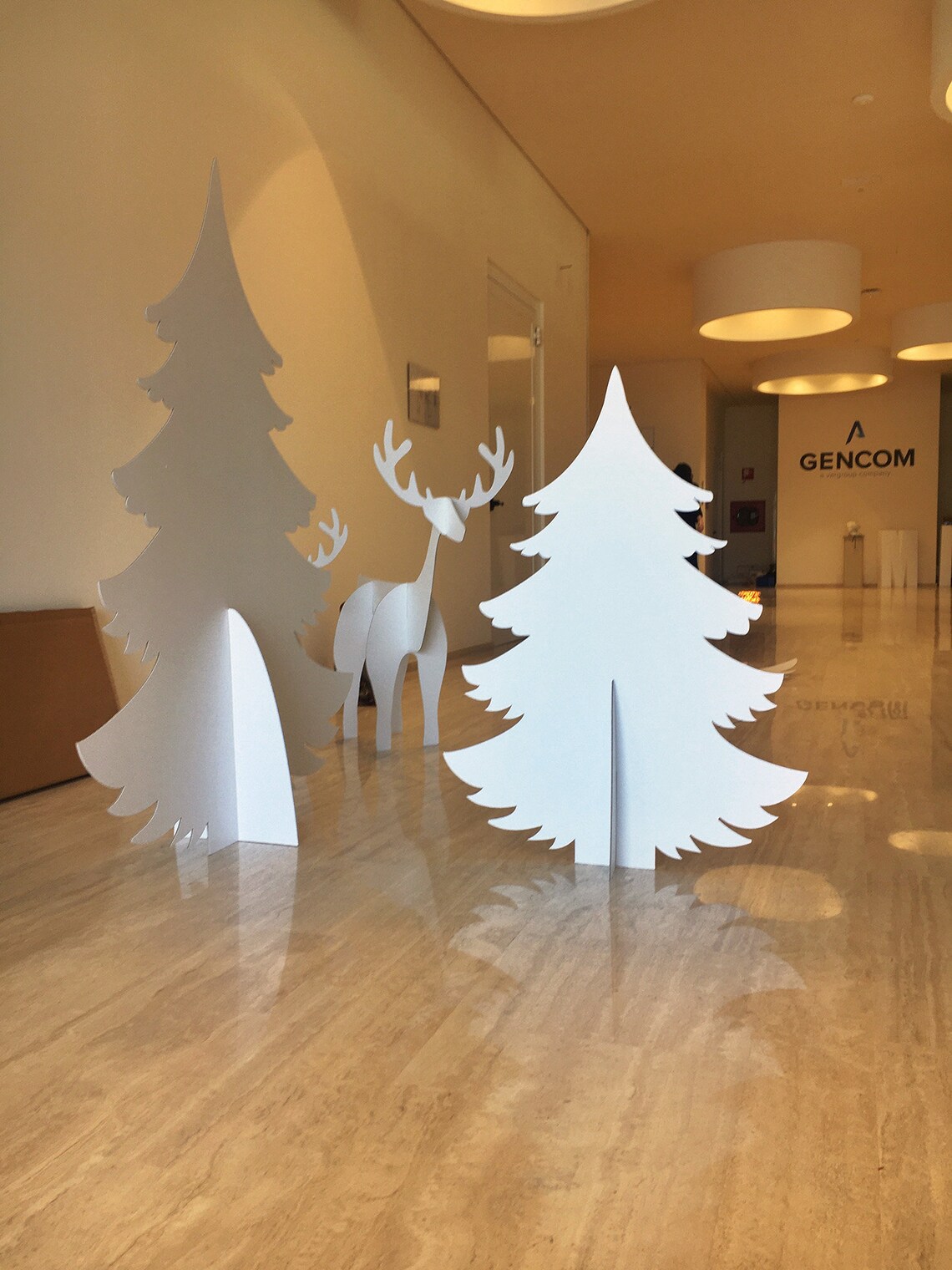 Big Christmas Village Trees, Large Christmas Scene Backdrop Ideas ...