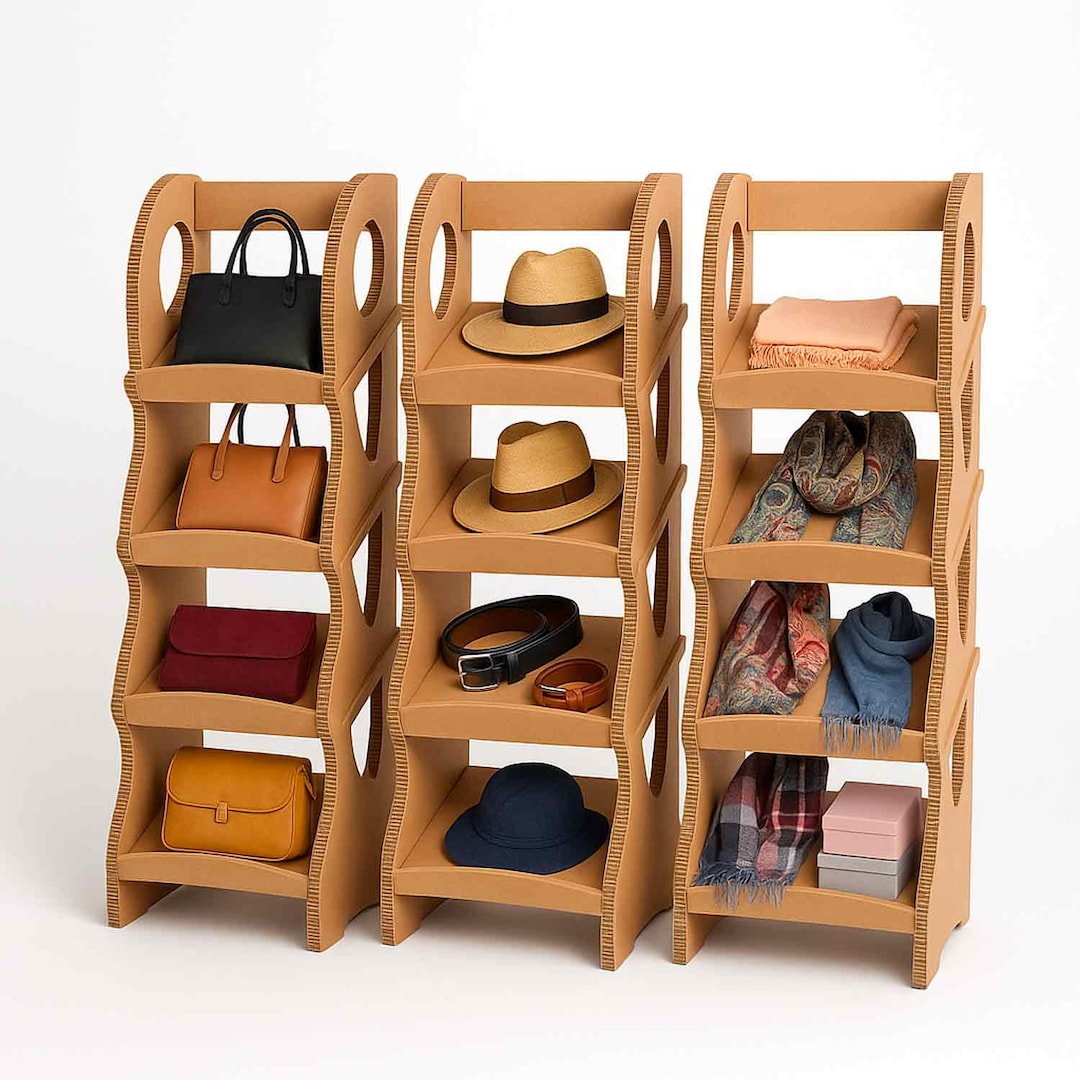 Cardboard Inclined Display – Floor Shelf With 30 Degrees Slanted ...