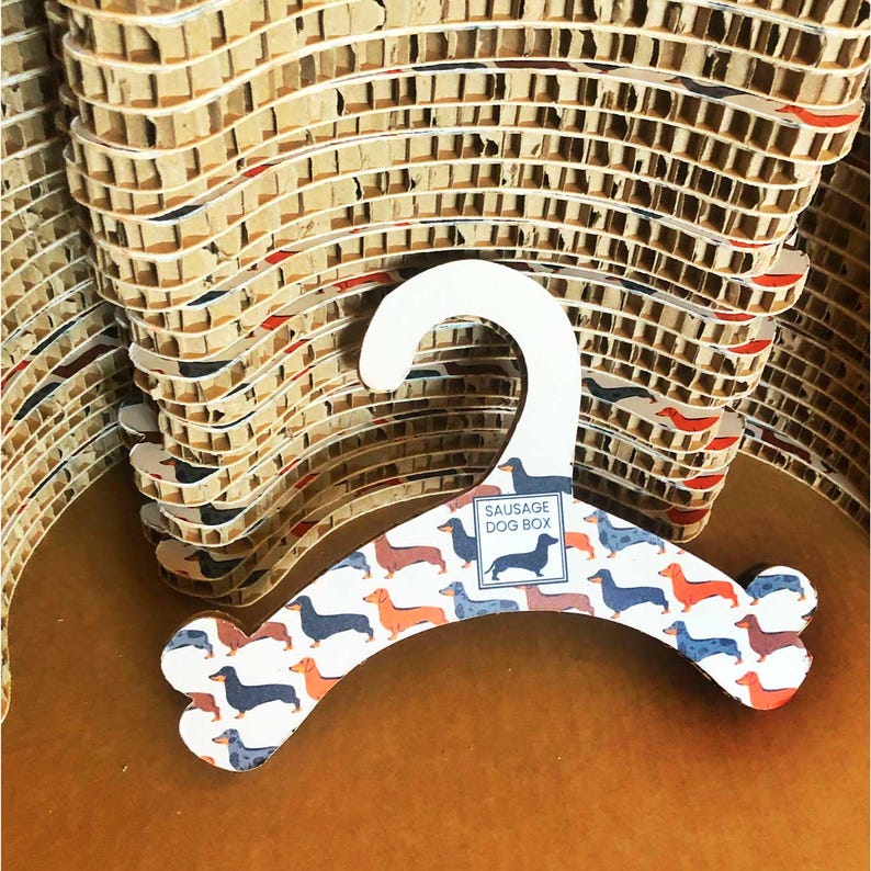 10 Dog Bone-shaped Cardboard Hangers – Eco-friendly Pet Clothes Display ...