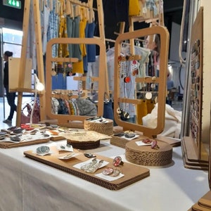 Set of 3 Cardboard Jewelry Display, Necklace Display Holder, Ring ...