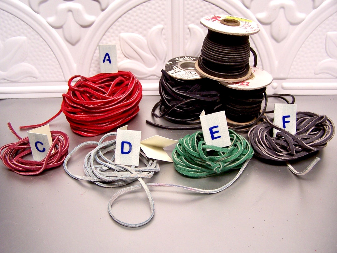 New Old Stock Real Leather Suede Lacing - Etsy