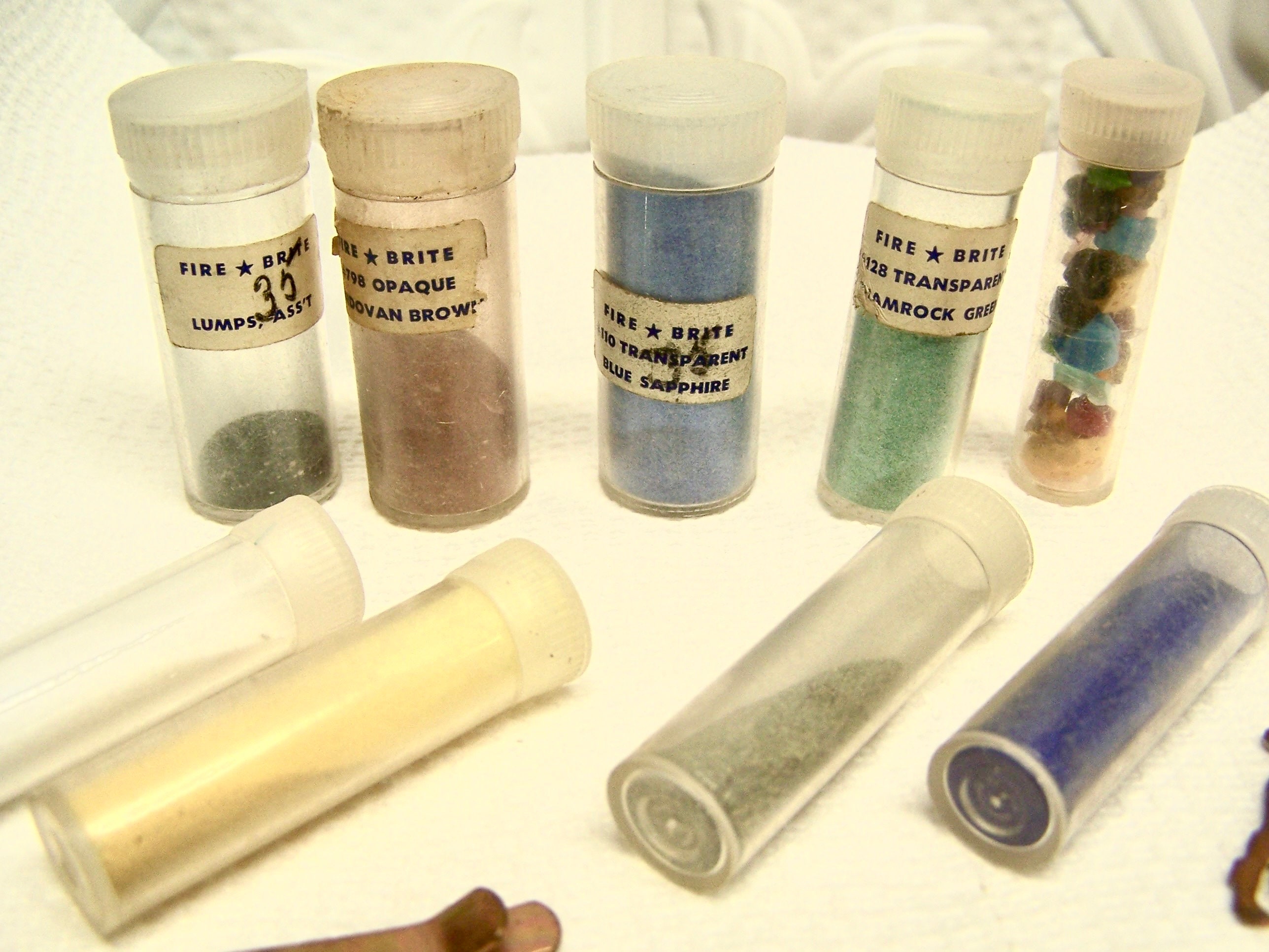 Fire Brite Copper Enameling Supplies Assortment Copper Pieces, Glass ...