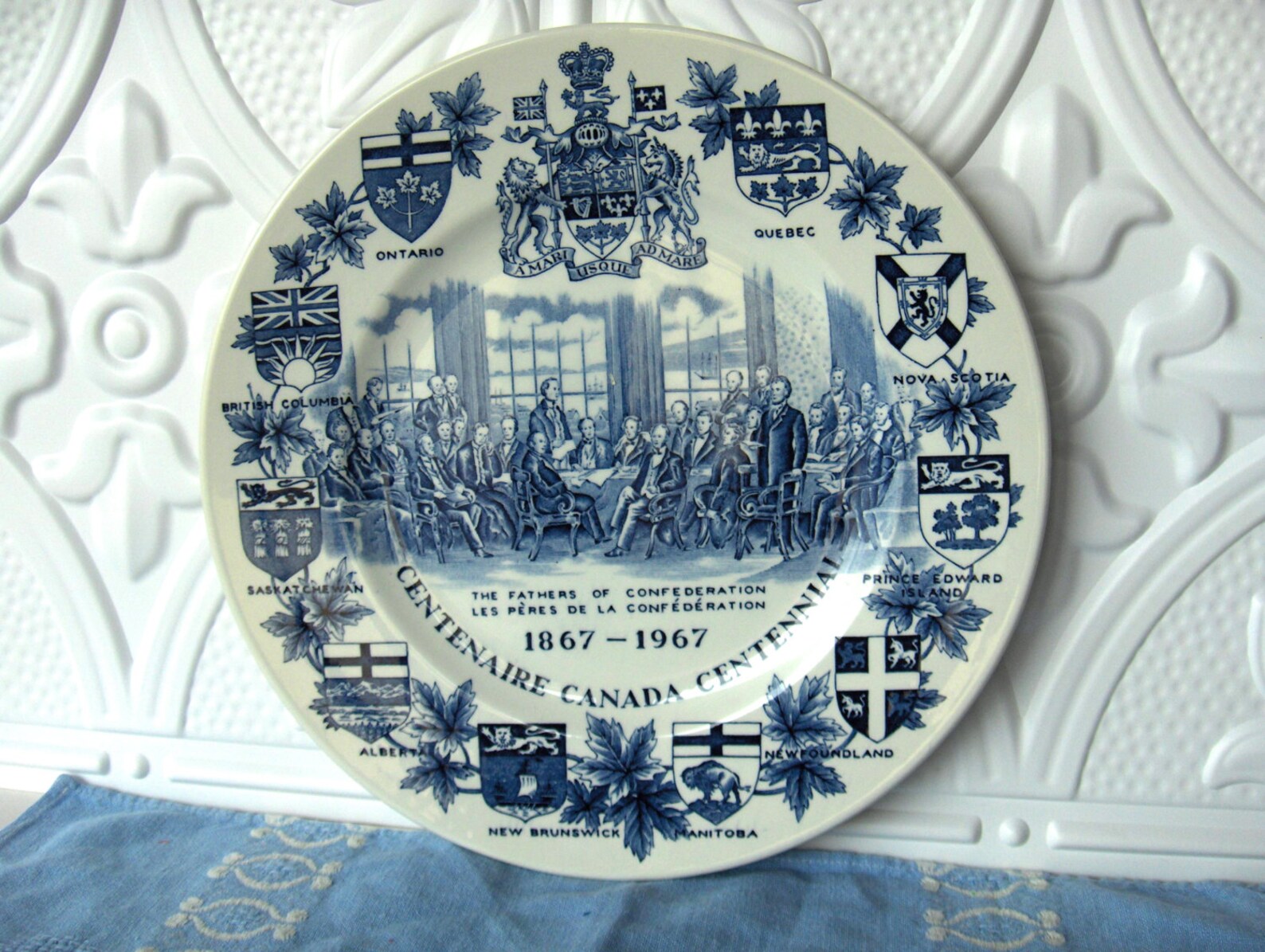 Canada Centennial Plate 1867-1967 England Wood and Sons - Etsy