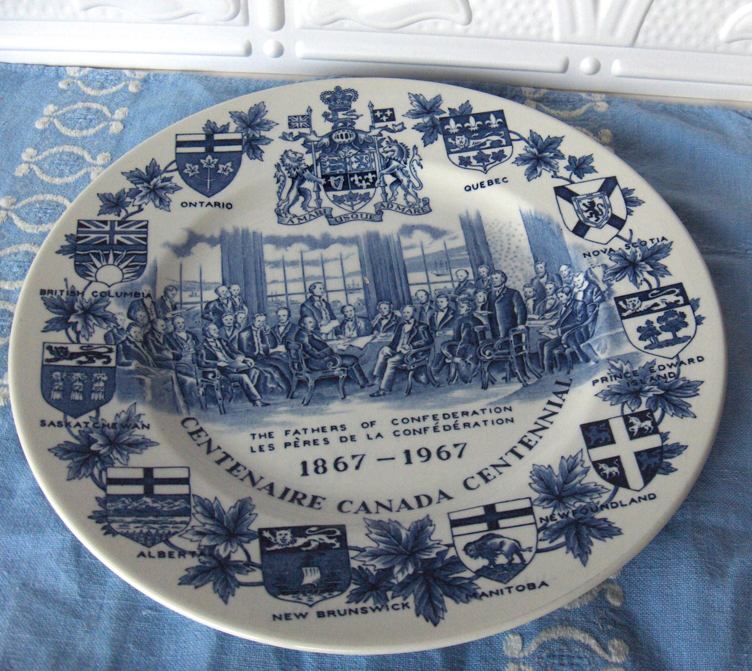Canada Centennial Plate 1867-1967 England Wood and Sons - Etsy