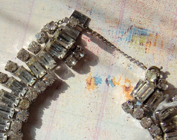 Kramer of New York crystal rhinestone bracelet 1940's - Gem