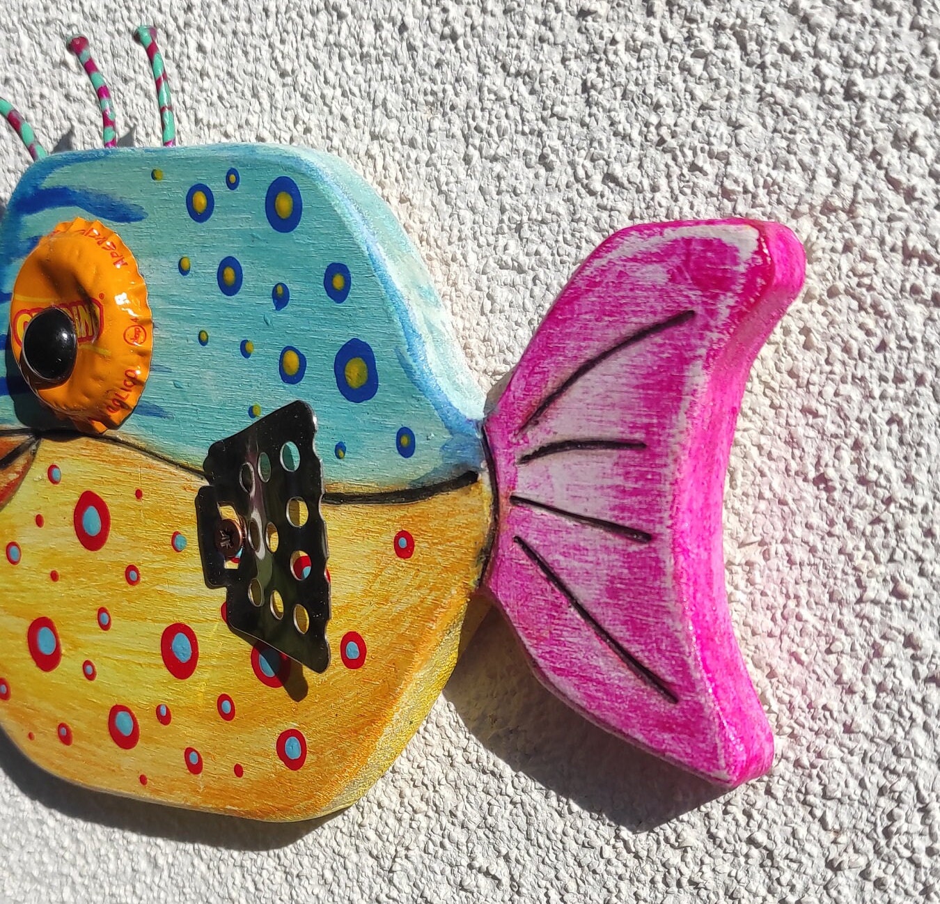 Whimsical Puffer Fish, Driftwood Wall Art - Etsy