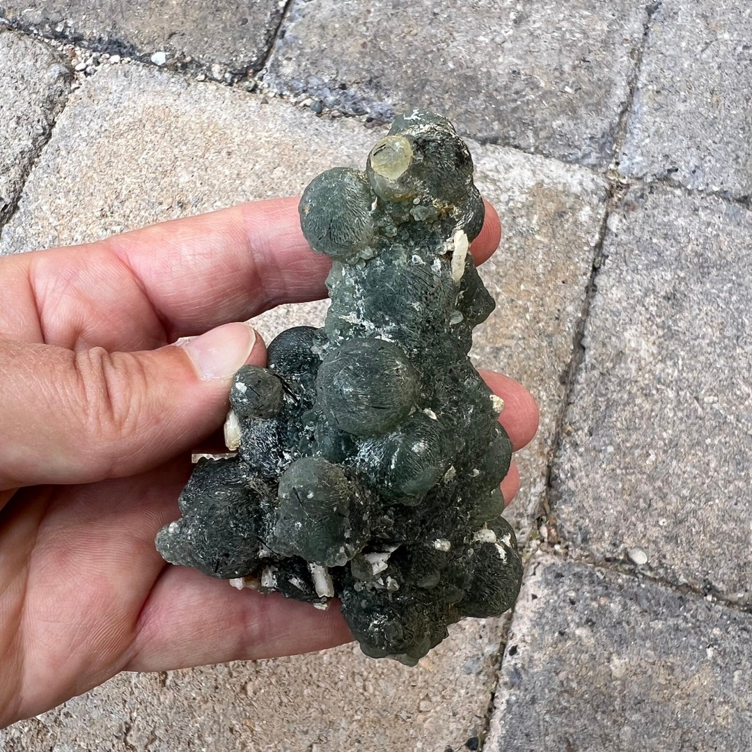 Natural Botryoidal Green Prehnite With Some Epidote Inclusions and ...