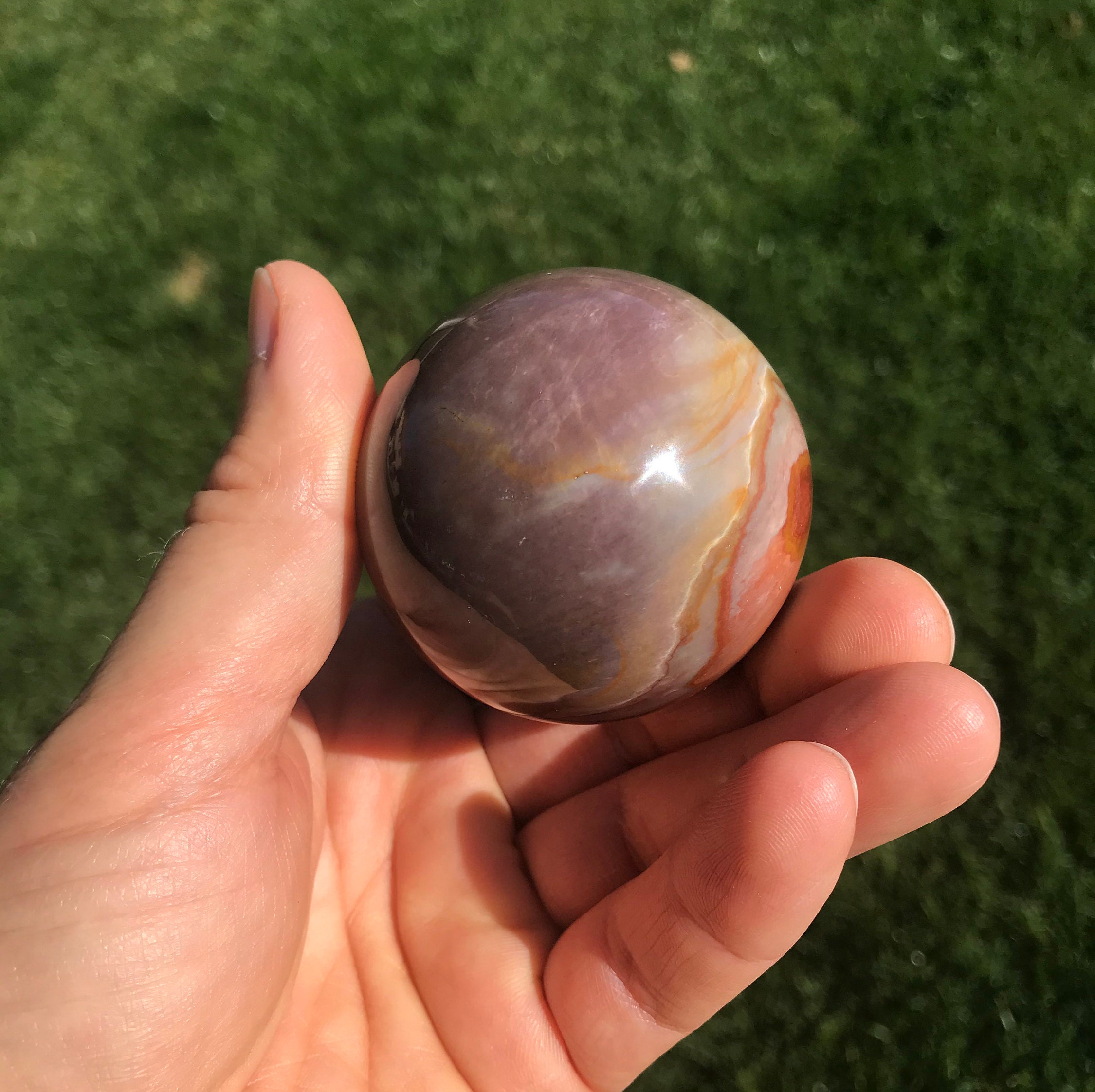 Polychrome Jasper Sphere comes with a clear acrylic stand | Etsy