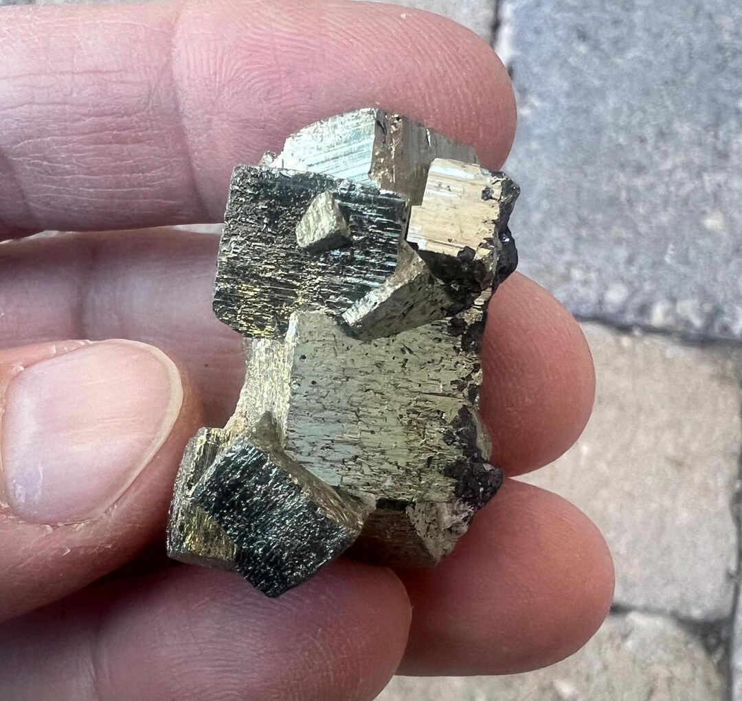 Natural Pyrite Cube Cluster - Etsy