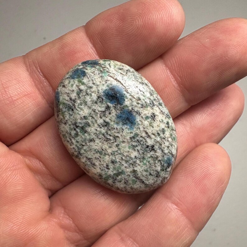 K2 Azurite and Granite Palm Stone - Etsy