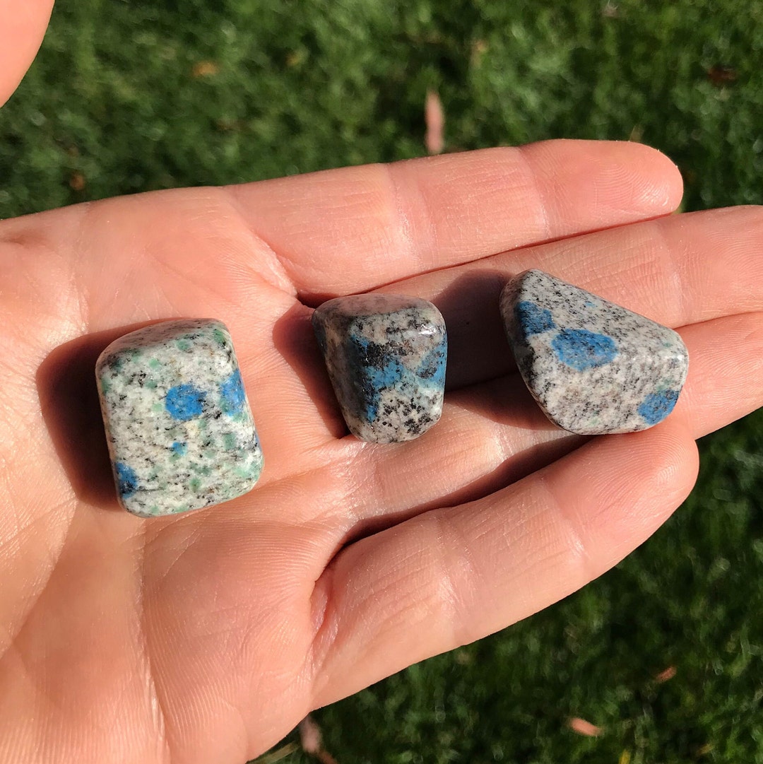 ALL 3 Shown K2 Granite and Azurite Palm Stones Also Called K2 Jasper - Etsy