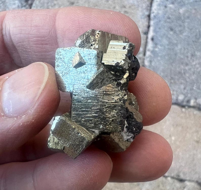 Natural Pyrite Cube Cluster - Etsy