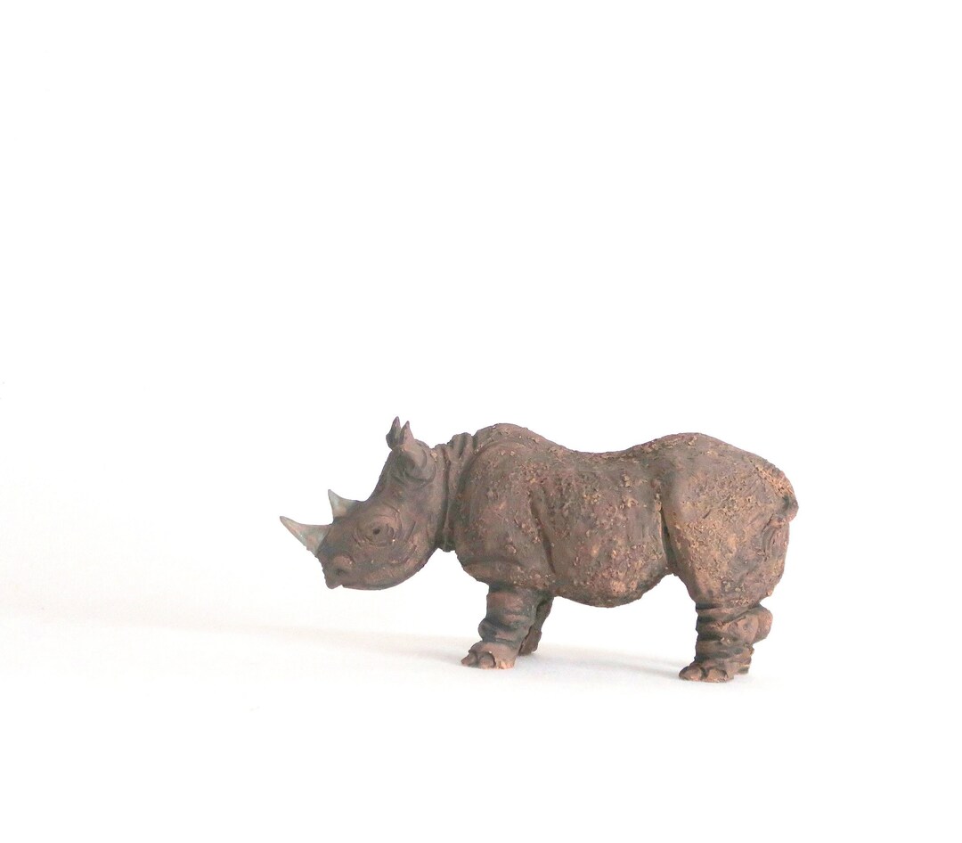 Vintage Ceramic Rhinoceros Figurine by Harry Tilgman , Tilgmans Keramik ...