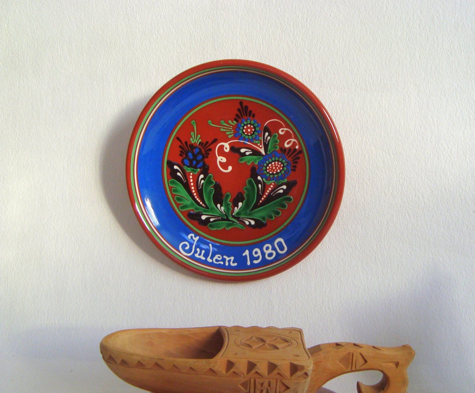 Scandinavian Christmas Ceramic Plate 1980 by Nittsjökeramik - Etsy