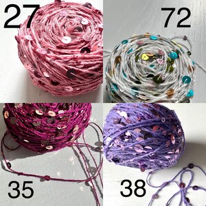Sequin Cotton Yarn, Sparkly DIY Knitting Crochet Yarn - Etsy