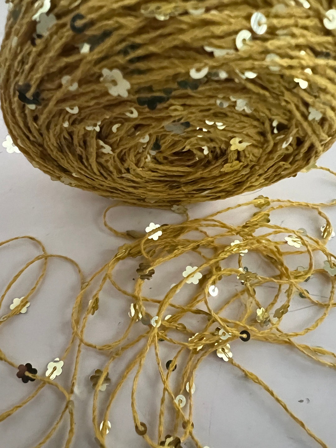 Sequin Yarn Cotton Sequin Yarn Luxury Yarn Sparkly, Shiny Decorative ...