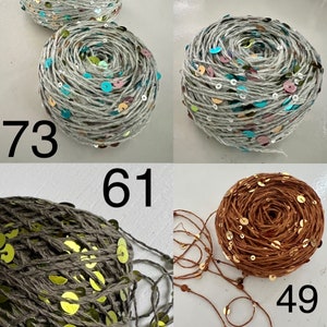 Sequin Cotton Yarn, Sparkly DIY Knitting Crochet Yarn - Etsy