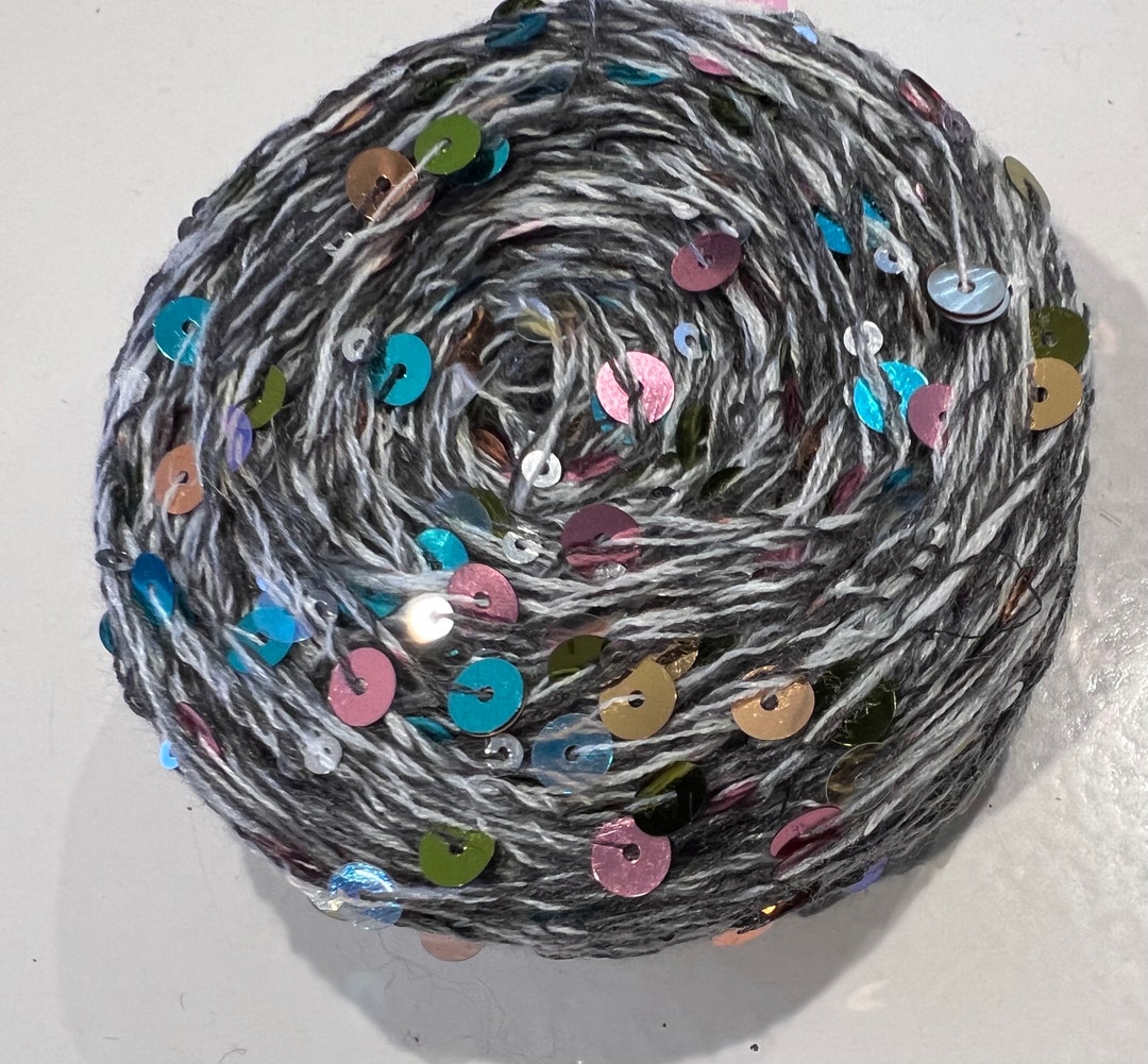Sequin Yarn Luxury Yarn Sparkly, Shiny Decorative Crochet Knitting Yarn ...