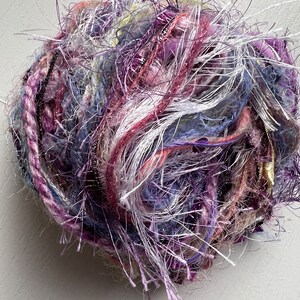 Happy Purple Art Yarn 30 Yards (total) Bundle of Novelty Yarn Fiber ...
