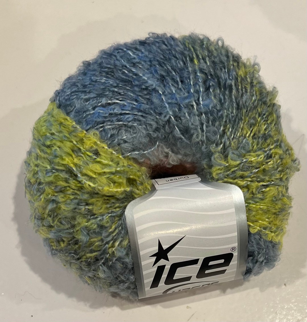 Mohair Durban Grey Orange Green Shades Wool Blend Yarn - Etsy