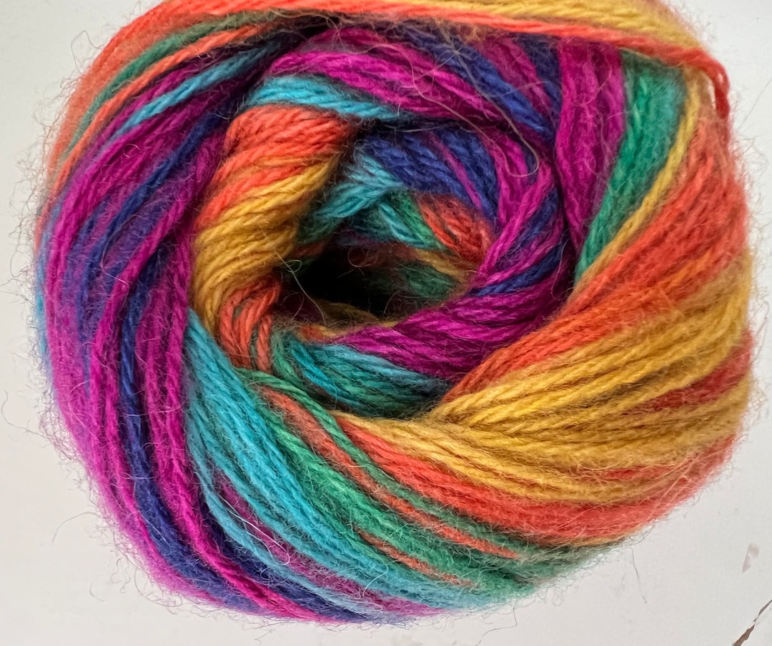 Angora Rainbow Self-striping Multicolor Yarn by Ice Fine Weight Yarn ...